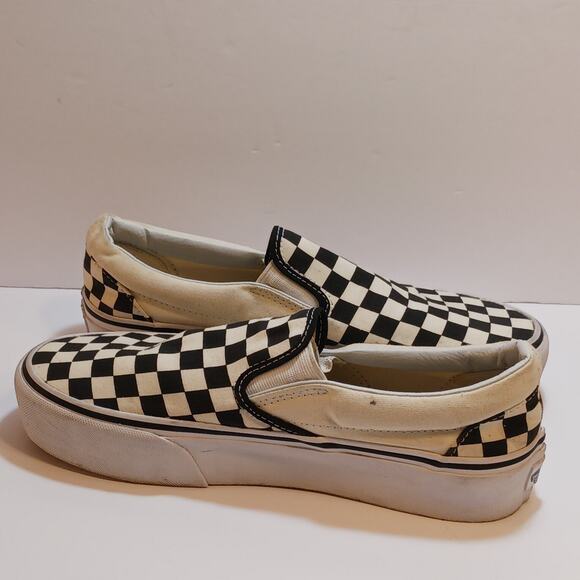 Vans | Shoes | Vans Off The Wall Checker Board Black And White Slip On ...